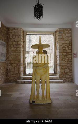 Copy of the famous Capestrano Warrior over two meters high located in ...