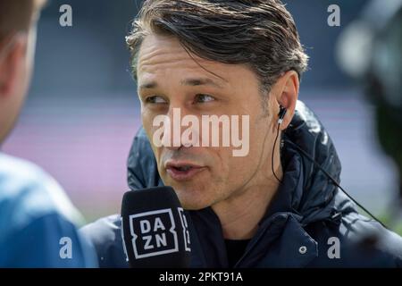 coach Niko KOVAC (WOB) in the DAZN interview, TV interview, soccer 1st ...