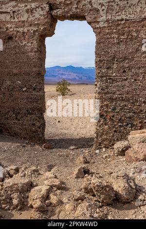 California. Ashford Mill Ruins, Death Valley National Park Stock Photo ...