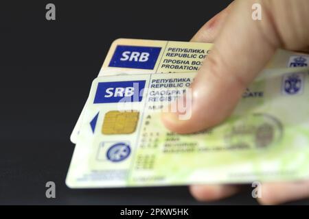 Picture of serbian car documents, a car registration certificate ...