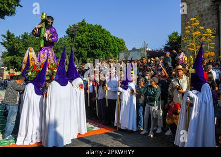The religious Good Friday morning procession, City of Oaxaca, Mexico ...