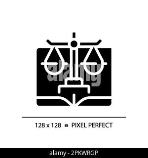 Constitutional law pixel perfect white linear icon for dark theme Stock ...