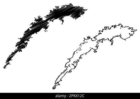Lake Kariba Reservoir (Africa, Republic of Zambia and Zimbabwe) map ...