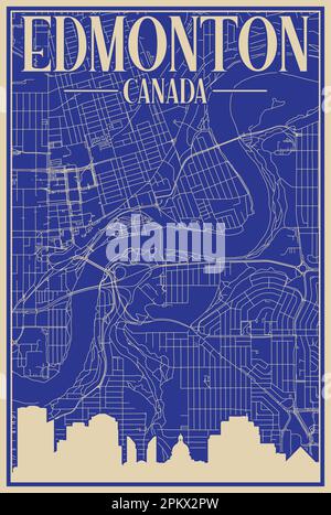 Abstract Edmonton Canada City Skyline with Color Buildings. Vector ...