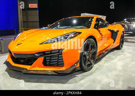 New 2023 Chevrolet Corvette Z06 on display at the 2022 New York International Auto Show at the ...
