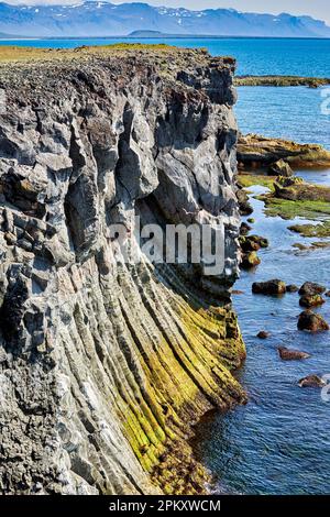 Cliff viewpoint. Arnarstapi. Snaefellsnes peninsula. Iceland Stock ...