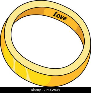 Wedding Ring Cartoon Colored Clipart Illustration Stock Vector Image ...