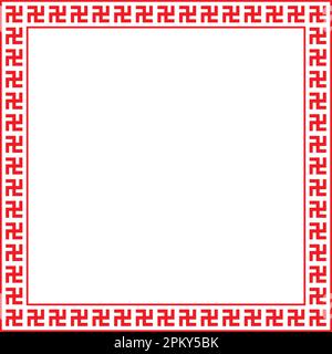 Manji Style Square Border Vector Stock Vector Image & Art - Alamy