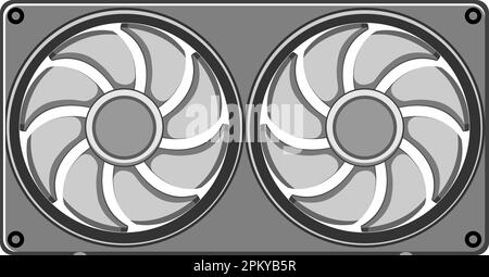 motherboard cooling fan pc cartoon vector illustration Stock Vector ...