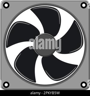 motherboard cooling fan pc cartoon vector illustration Stock Vector ...