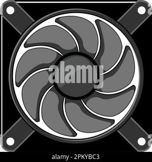 motherboard cooling fan pc cartoon vector illustration Stock Vector ...