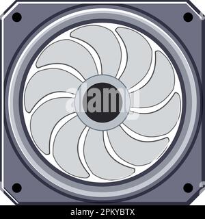 motherboard cooling fan pc cartoon vector illustration Stock Vector ...
