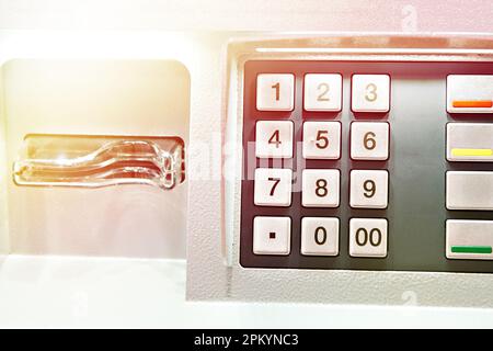 Digital ATM control panel and card slot Stock Photo - Alamy