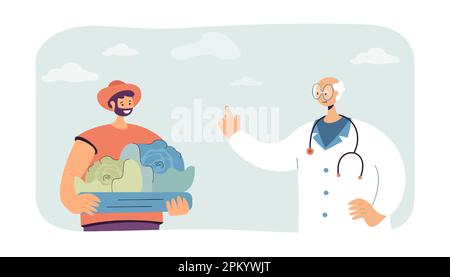 Doctor giving advice, Character cartoon of hospital workers. Concept ...