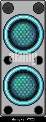 electronics partybox sound cartoon vector illustration Stock Vector ...