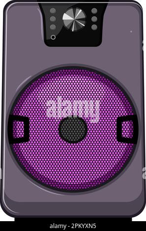 audio partybox sound cartoon vector illustration Stock Vector Image ...