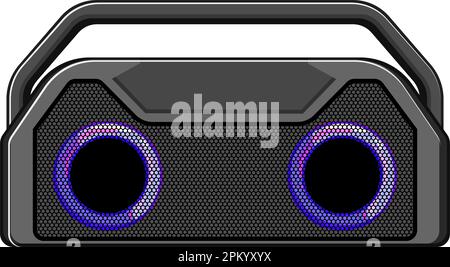 electronics partybox sound cartoon vector illustration Stock Vector ...