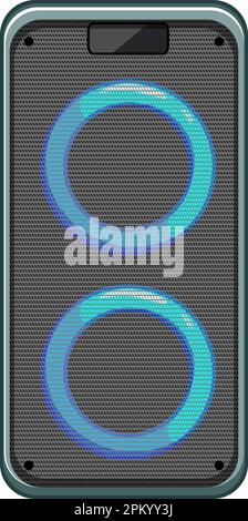 music partybox sound cartoon vector illustration Stock Vector Image ...