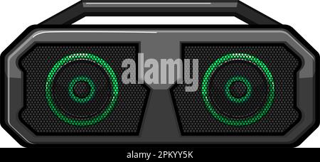 partybox sound set cartoon vector illustration Stock Vector Image & Art ...