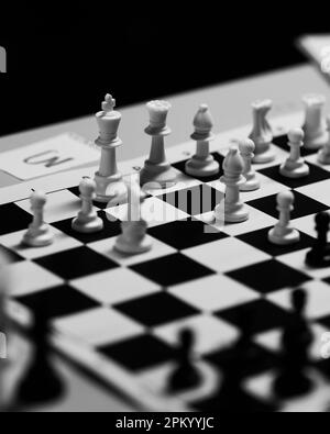 Black Chess, Chess Game Setup, Starting Formation on chess board ...