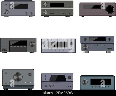 electronic av receiver cartoon vector illustration Stock Vector Image ...