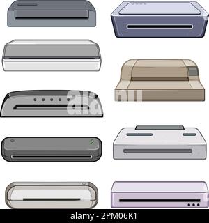 industry laminator machine cartoon vector illustration Stock Vector ...