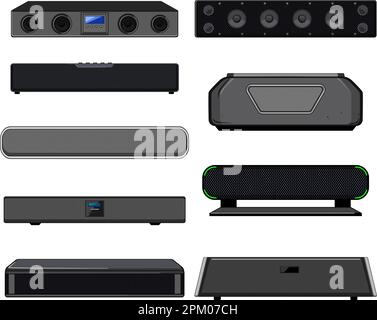 entertainment soundbar audio cartoon vector illustration Stock Vector ...