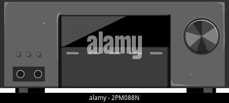 stereo av receiver cartoon vector illustration Stock Vector Image & Art ...