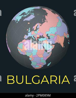 map of Bulgaria and location on Europe map. Vector illustration Stock ...