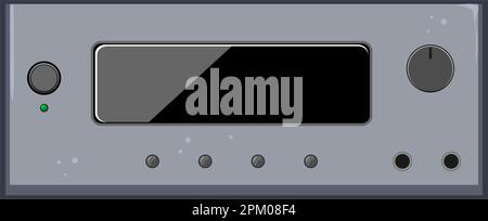 stereo av receiver cartoon vector illustration Stock Vector Image & Art ...