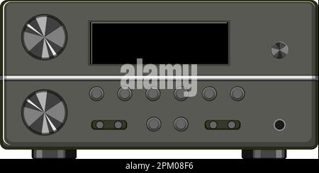 sound av receiver cartoon vector illustration Stock Vector Image & Art ...