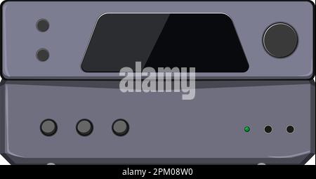 stereo av receiver cartoon vector illustration Stock Vector Image & Art ...