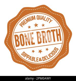 Beef Bone Broth Label Template. Abstract Vector Food Packaging Design ...