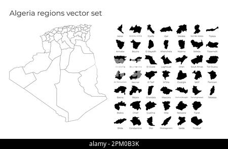 Algeria map collection. Borders of Algeria for your infographic ...