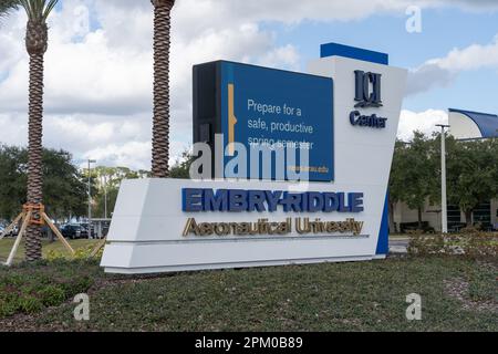 Embry Riddle Aeronautical University Entrance Sign Board with College ...