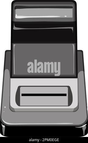 barcode label printer cartoon vector illustration Stock Vector Image ...