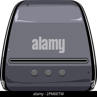 barcode label printer cartoon vector illustration Stock Vector Image ...