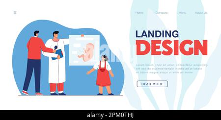 Biologist with infographics teaching girl embryology Stock Vector Image ...