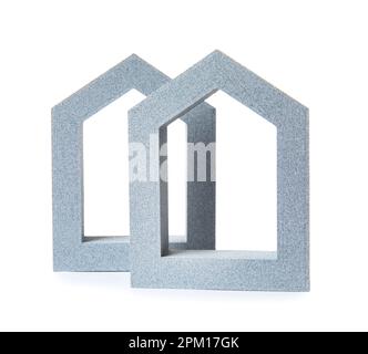 Decorative house shaped frames isolated on white background Stock Photo ...
