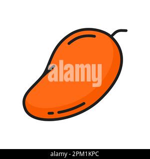 tropical fruit mango line icon vector illustration Stock Vector Image ...