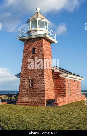 Santa Cruz California Lighthouse and surfing museum Stock Photo - Alamy