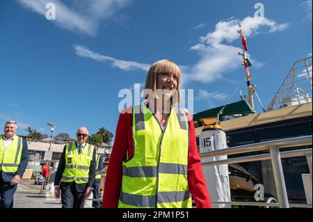 NSW Minister for Transport Jo Haylen during a tour of the Balmain ...