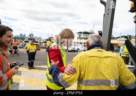 NSW Minister for Transport Jo Haylen during a tour of the Balmain ...
