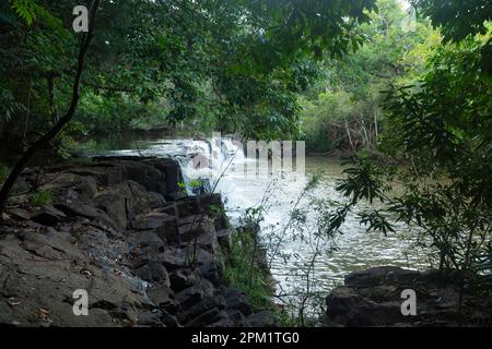 Scenic view of Endeavour Falls, a tourist attraction in Far North ...