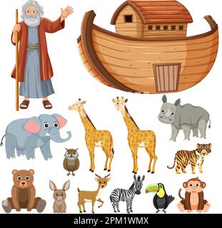 Group of Noah's Ark illustration Stock Vector Image & Art - Alamy