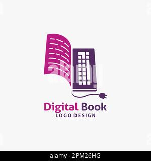 Digital book logo technology vector icon design Stock Vector Image ...
