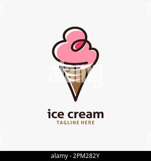 Ice cream cone logo design Stock Vector Image & Art - Alamy