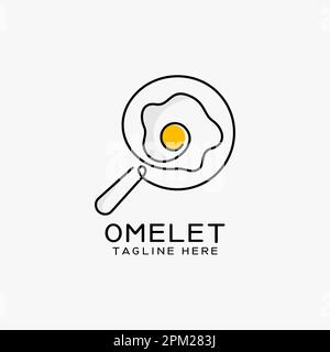 Omelet line art logo design Stock Vector Image & Art - Alamy