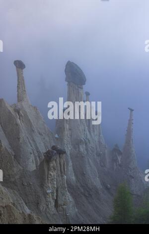 Earth pyramids of Platten (Erdpyramiden - Piramidi di Plata) near ...