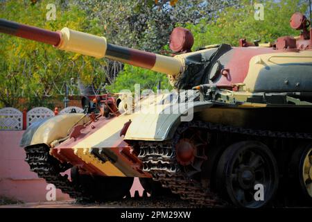 An Indian Army Battle Tank is showcased outside Stock Photo - Alamy